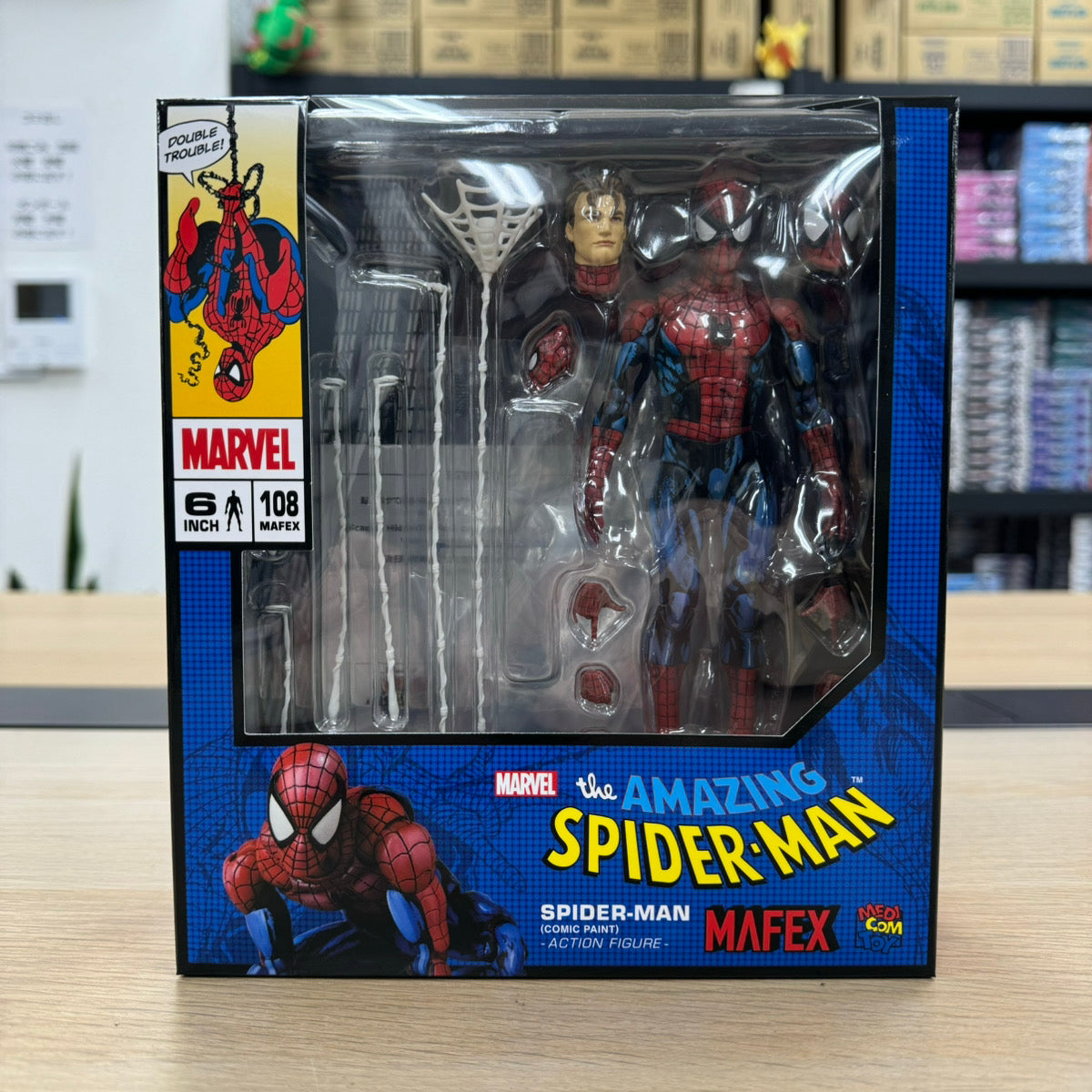 Mafex SPIDER-MAN (COMIC PAINT) Amazing Spider-Man Action Figure No.108 ...